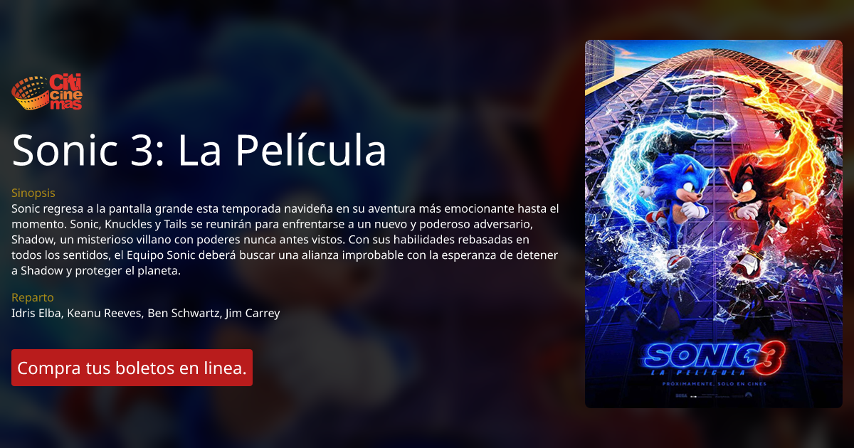Sonic 3: La Película | 18 de octubre, 2025