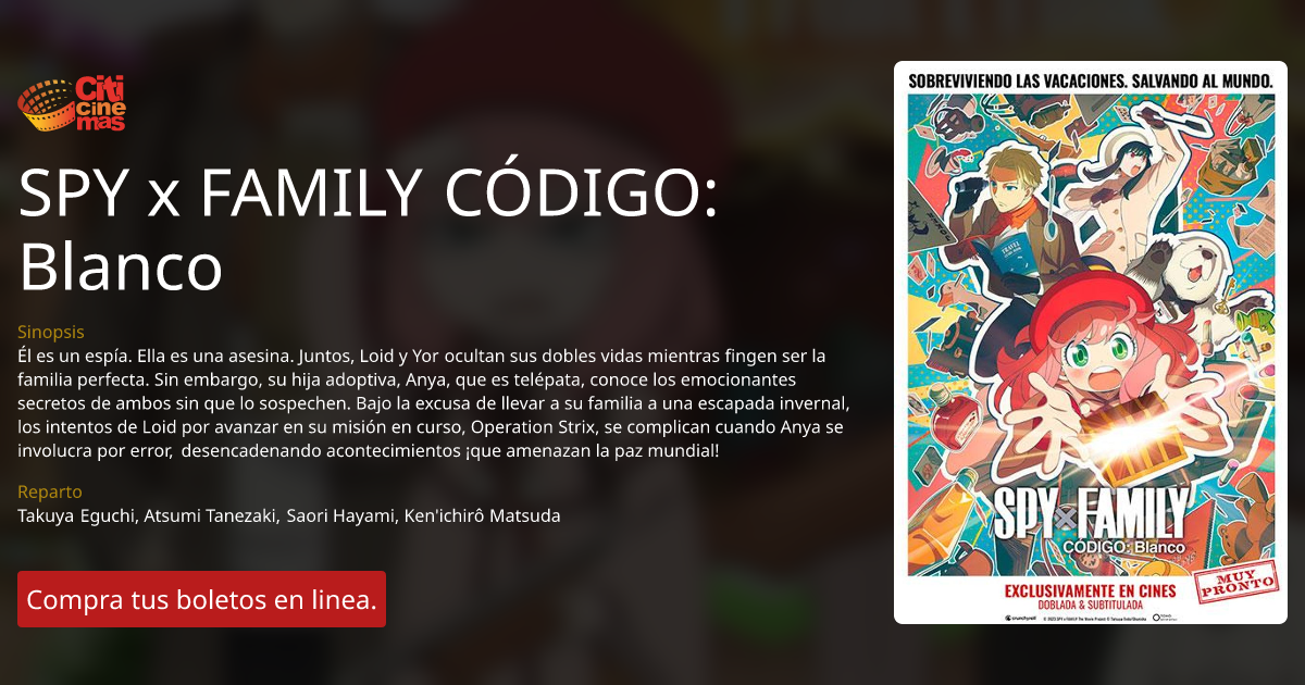 SPY x FAMILY CÓDIGO: Blanco | 11 de diciembre, 2025